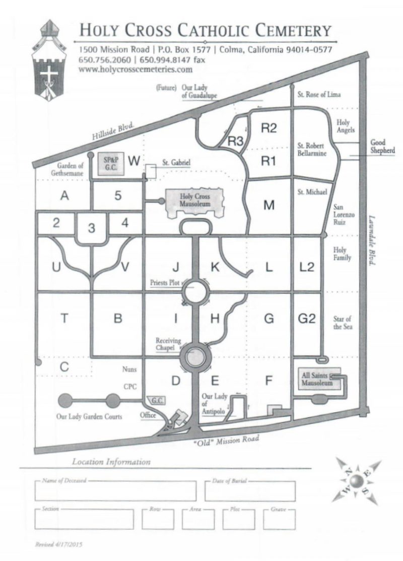 Visitors Guide - Holy Cross Cemetery